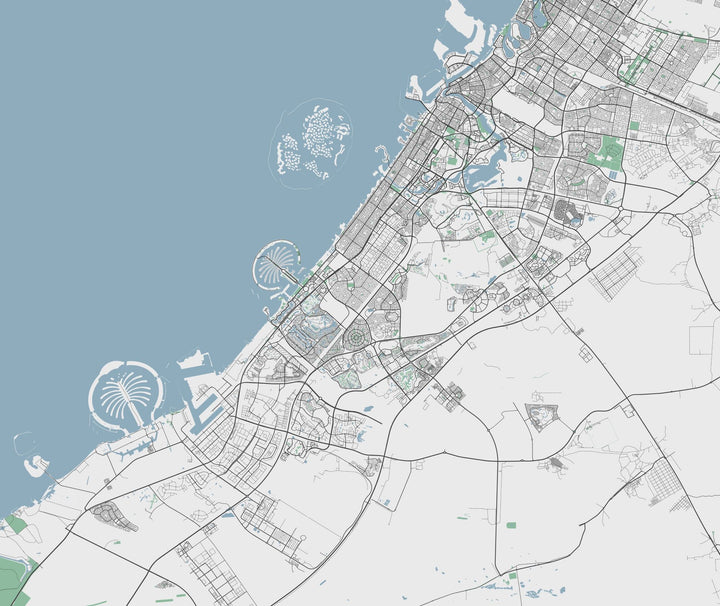 Dubai map - Satellite